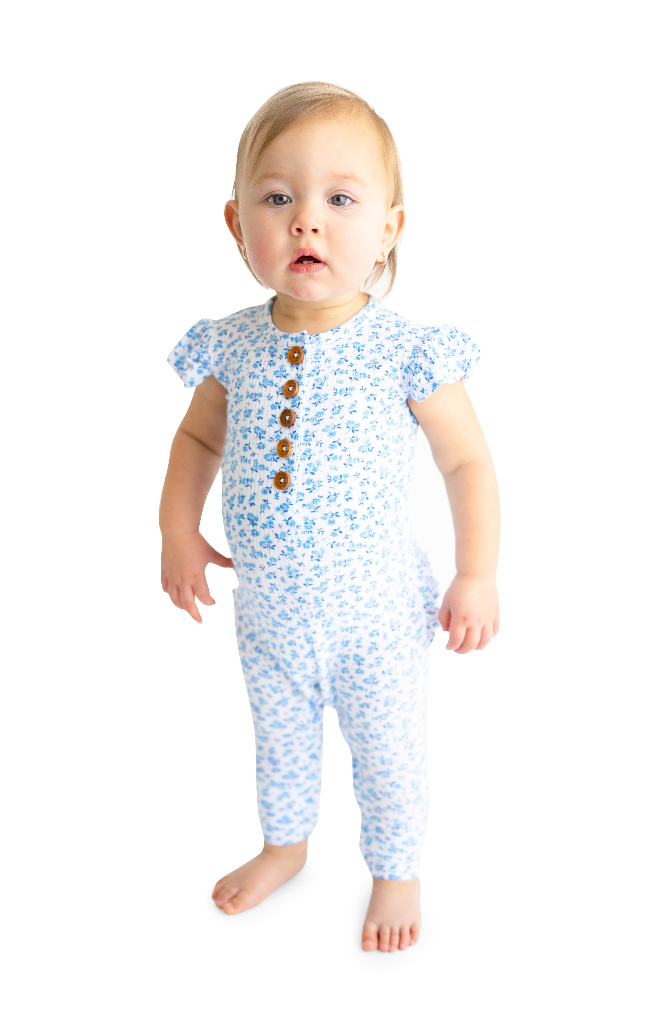 Posh Peanut Kids' Andina Ruffled Romper | Nordstrom