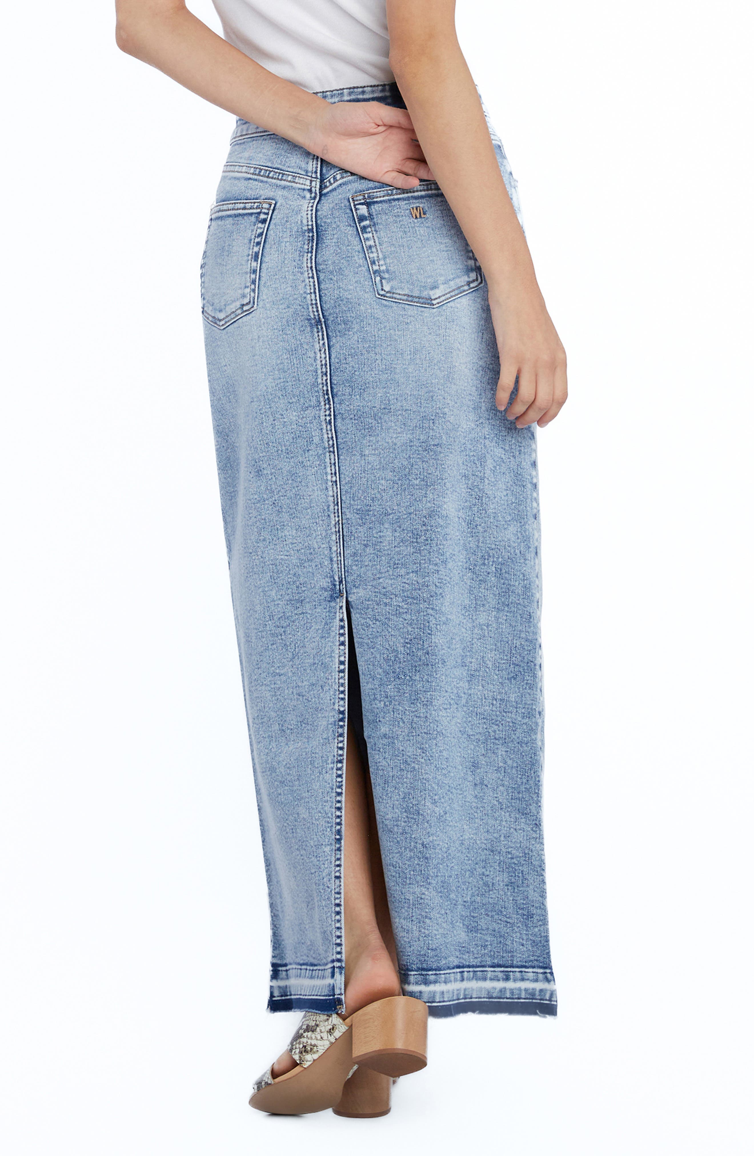 Wash Lab Denim Align Denim Maxi Skirt in Azure Wash | Smart Closet