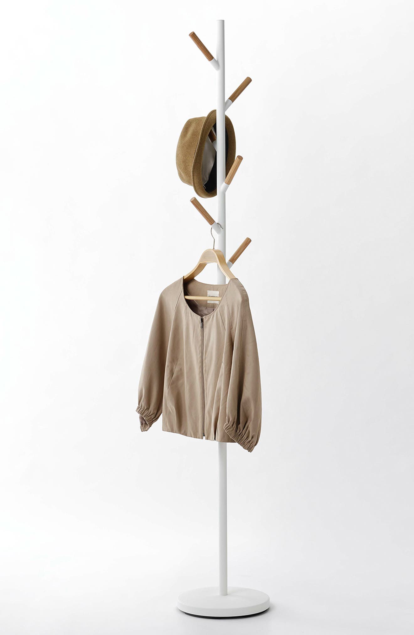 Yamazaki Wood Tipped Steel Coat Rack | Nordstrom