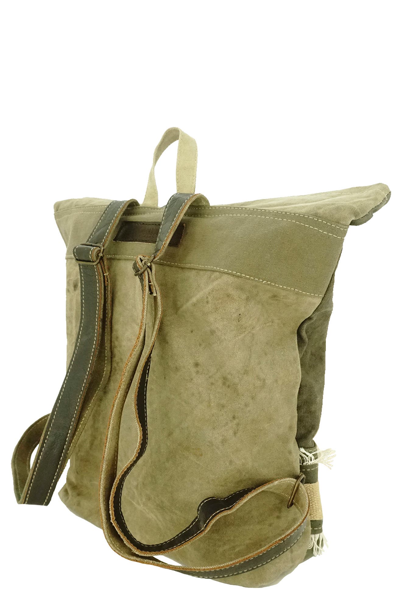 VINTAGE ADDICTION Leather Trimmed Fringe Backpack | Nordstromrack