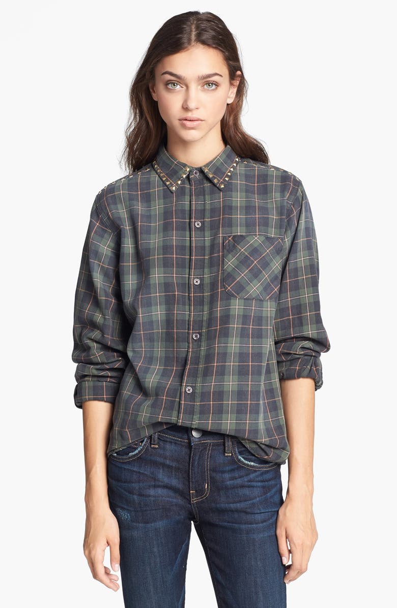 Current/Elliott 'The Prep School' Studded Shirt | Nordstrom Current/Elliott 'The Prep School' Studded Shirt | Nordstrom