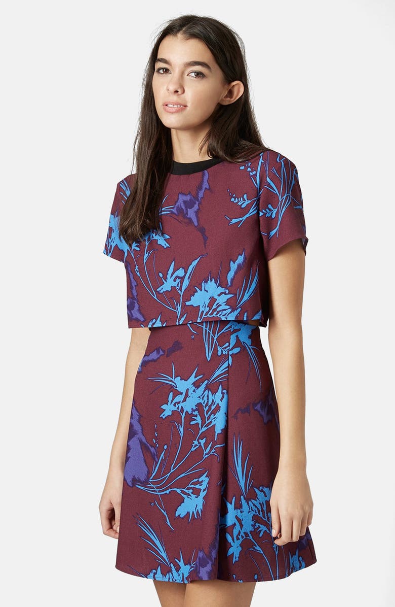 Topshop Floral Overlay Dress Nordstrom topshop-floral-overlay-dress-nordstrom