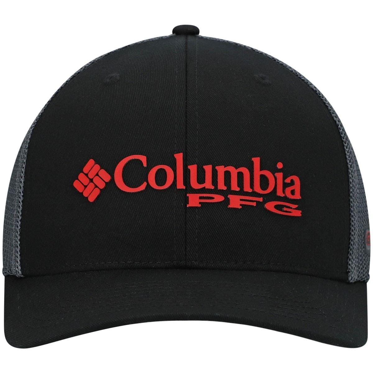 Columbia Men's Columbia Black/Gray Georgia Bulldogs PFG Flex Hat ...