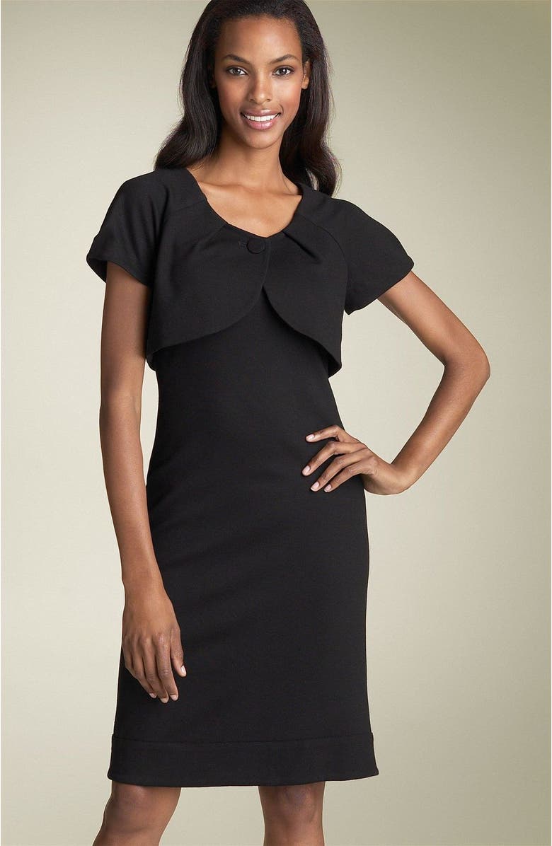 Calvin Klein Ponte Knit Sheath Dress With Bolero Nordstrom