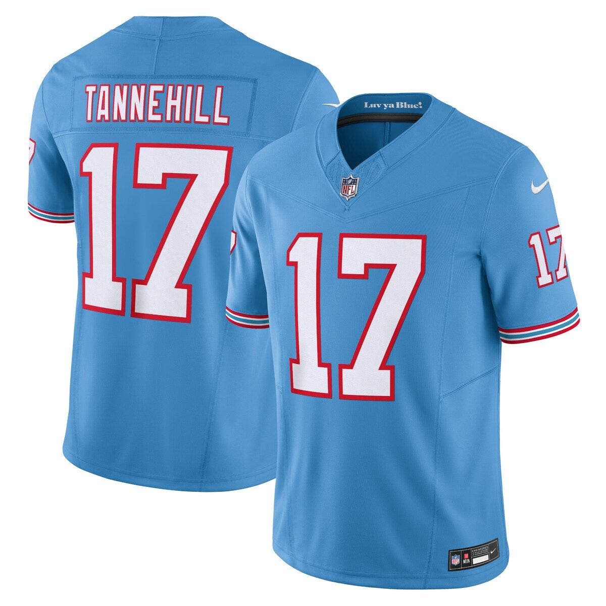 Nike Men's Nike Ryan Tannehill Light Blue Tennessee Titans Vapor F.U.S ...