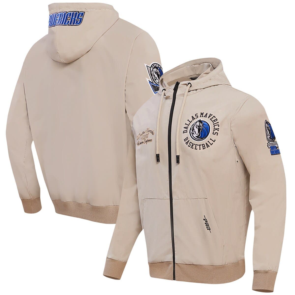 PRO STANDARD Men's Pro Standard Khaki Dallas Mavericks Hybrid Full-Zip ...