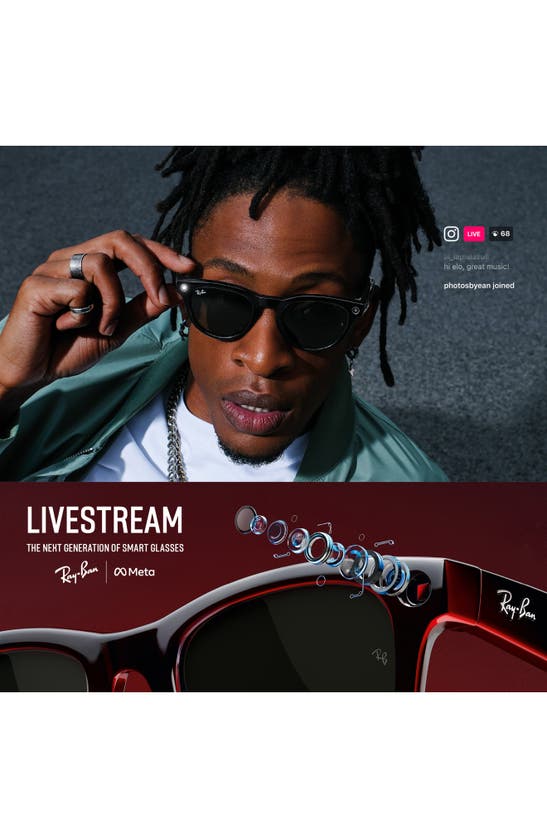 Ray Ban Meta Headliner 50mm Bluetooth Glasses In Matte Black Modesens
