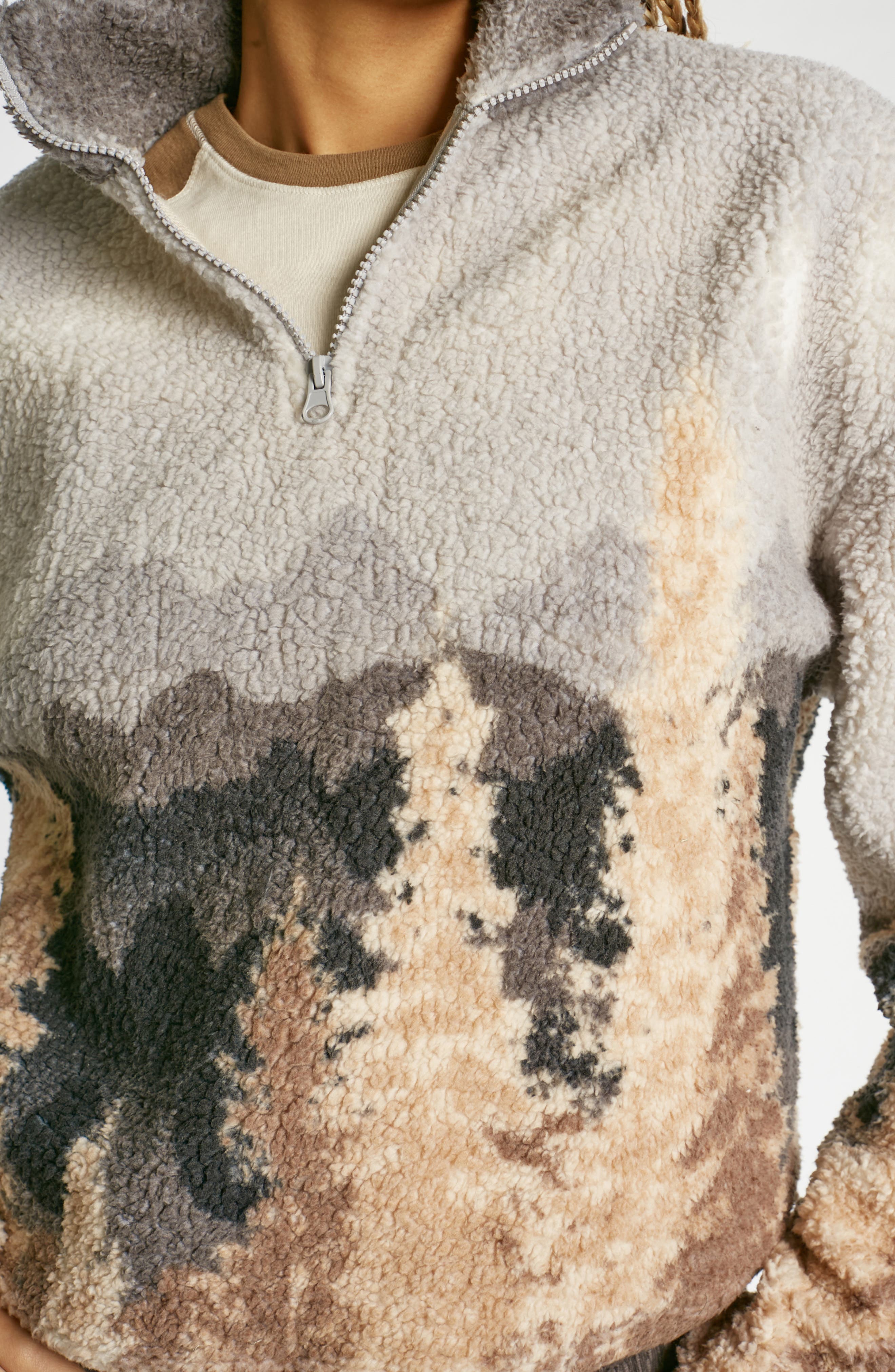 BDG Urban Outfitters Landscape Half-Zip Fleece Jacket | Nordstrom