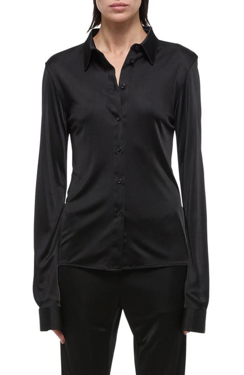 Women's Black Button Up Tops | Nordstrom