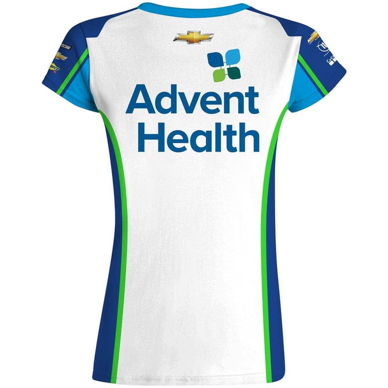 Checkered Flag White Ross Chastain Adventhealth Sublimated Uniform T ...