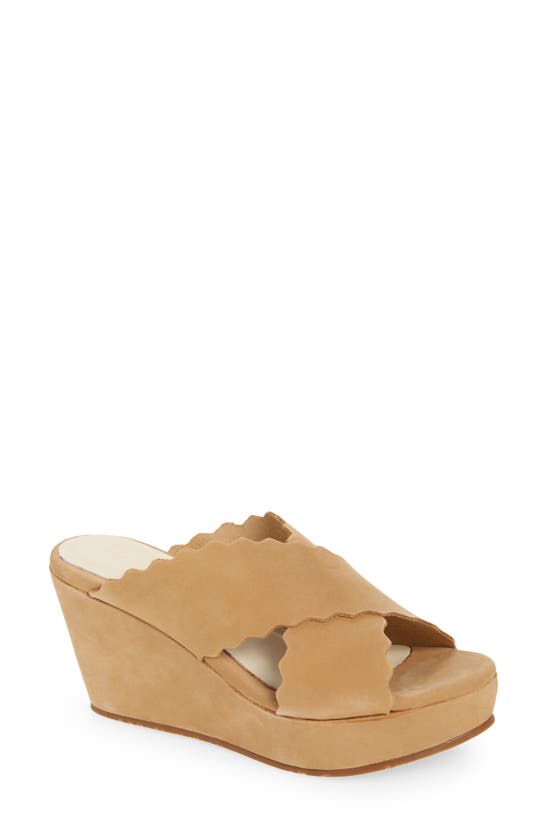 Chocolat Blu Bev Platform Wedge Sandal In Tan Nbk | ModeSens