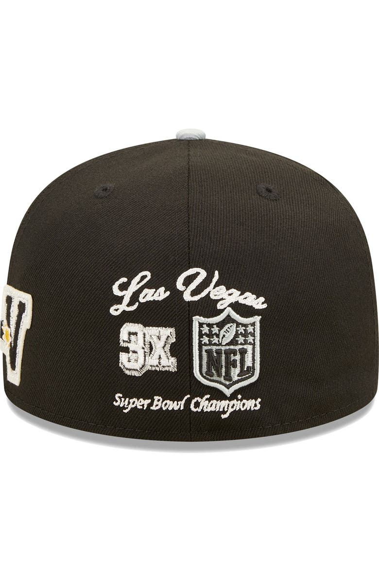 New Era Men's New Era Black/Silver Las Vegas Raiders Super Bowl XVIII ...