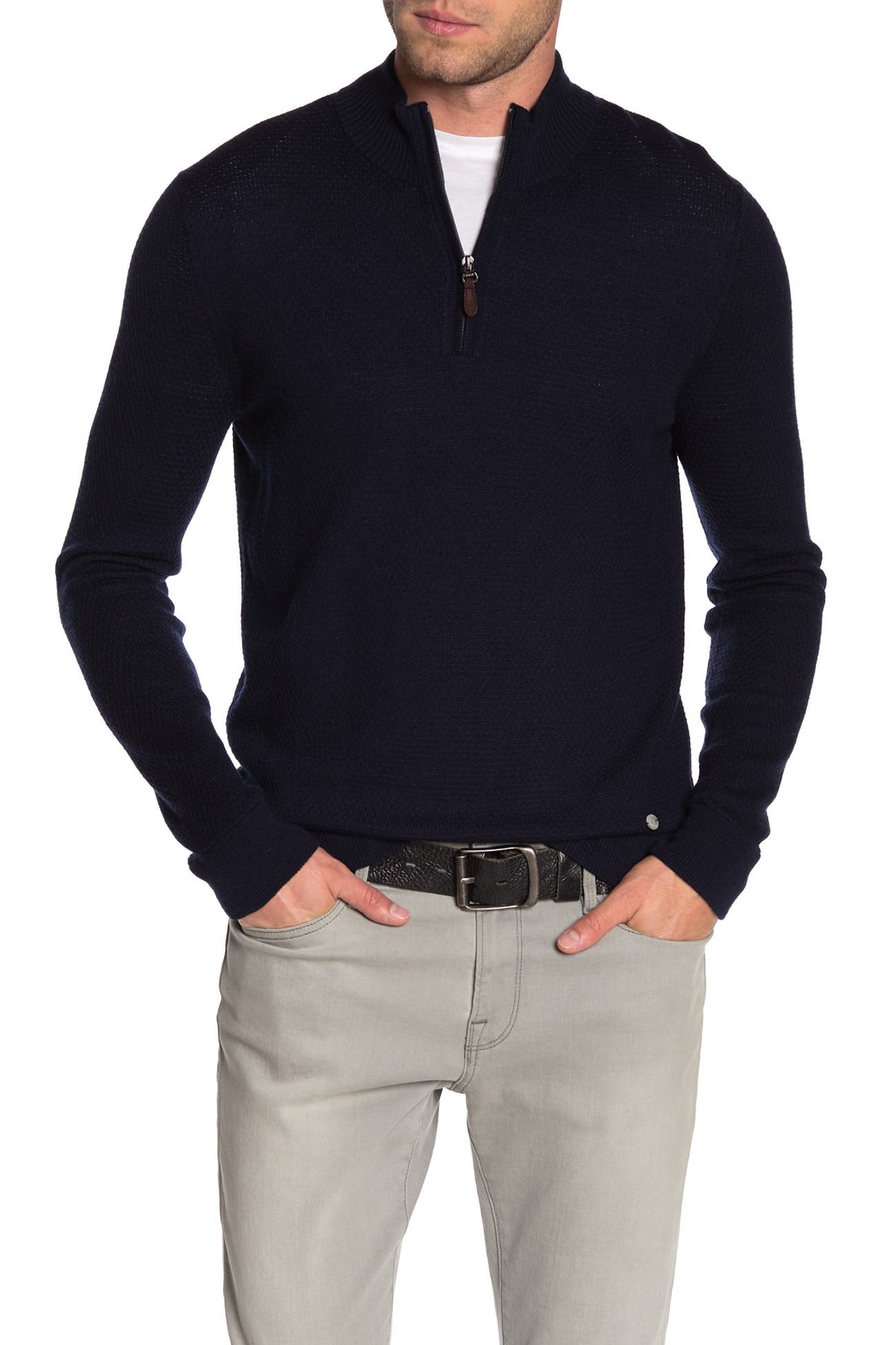 Raffi | Solid Honeycomb Knit Sweater | Nordstrom Rack