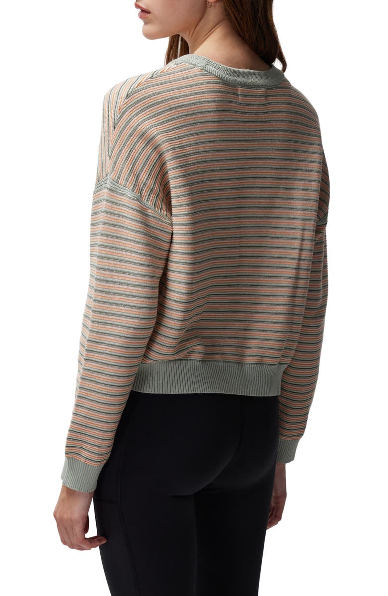 Spiritual Gangster Easy Stripe Cotton Sweater | Nordstromrack