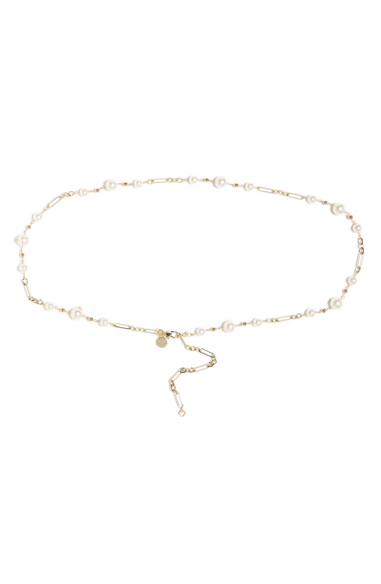kate spade new york imitation pearl flower chain belt | Nordstromrack