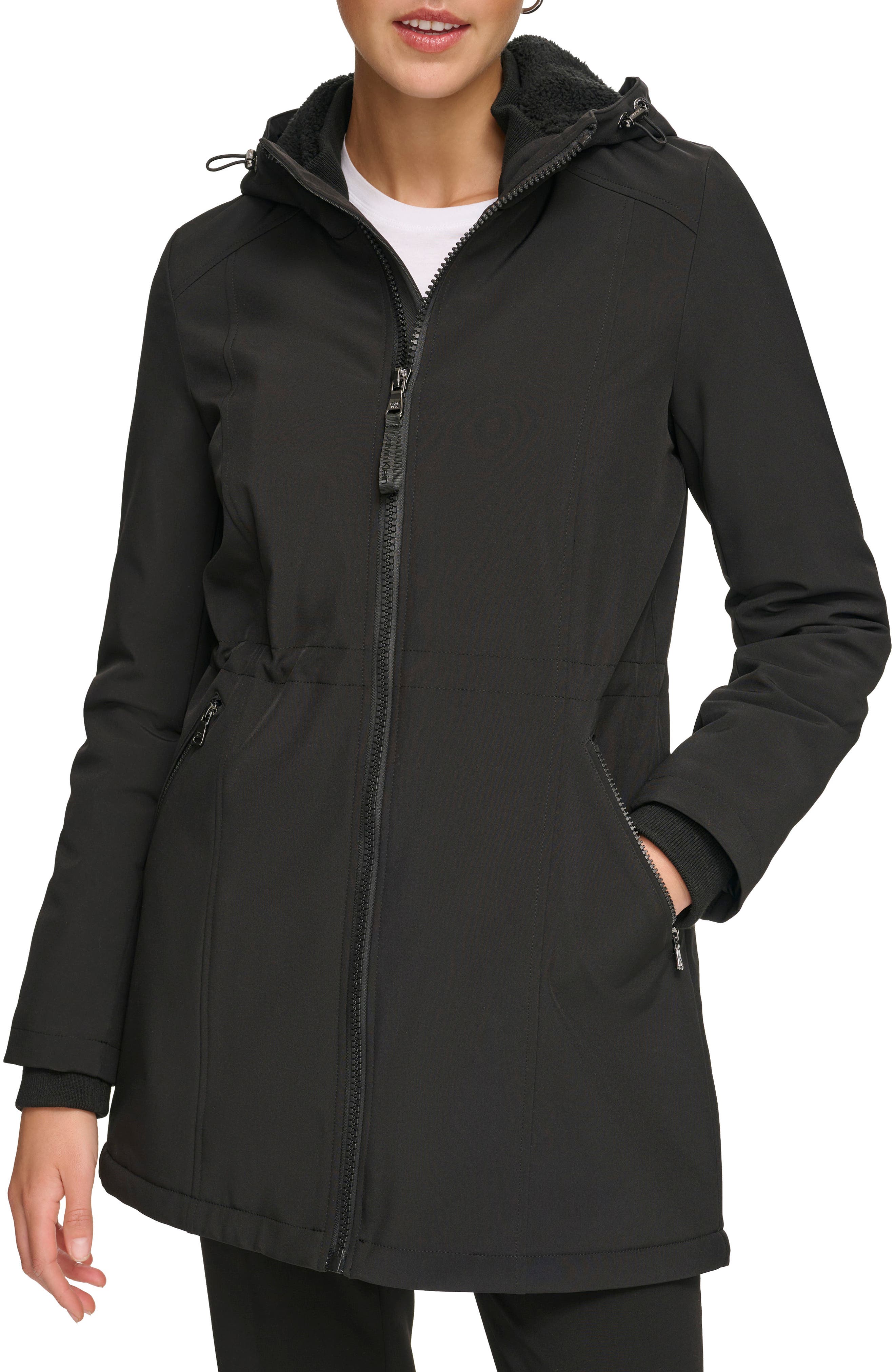 Calvin Klein High Pile Fleece Lined Softshell Jacket | Nordstromrack
