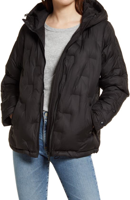 Sam Edelman Hooded Quilted Jacket In Black | ModeSens
