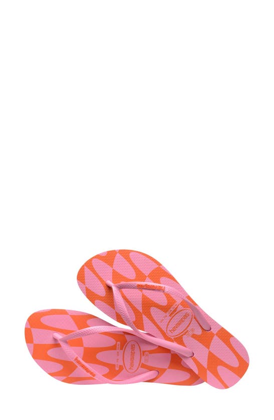 Havaianas Distorted Wave Flip Flop In Pink Lemonade | ModeSens