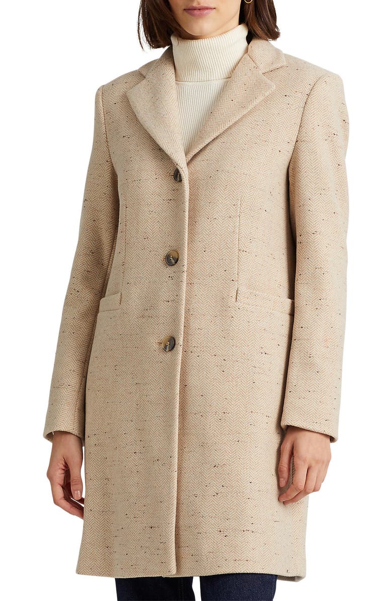 Lauren Ralph Lauren Reefer Wool Blend Coat | Nordstrom