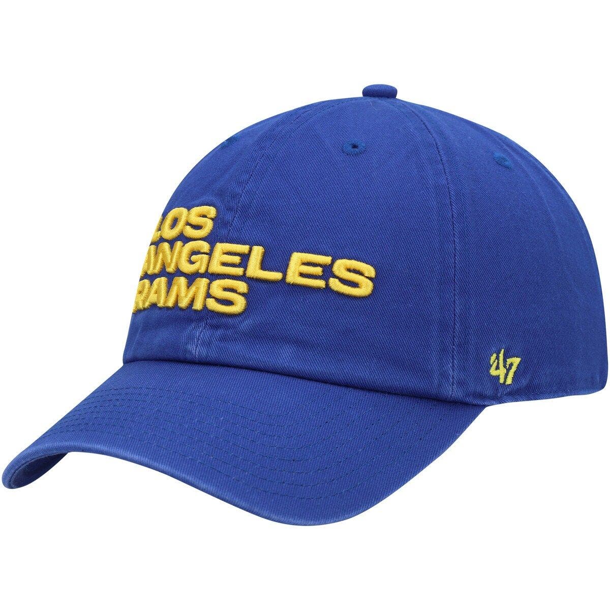 '47 Men's '47 Royal Los Angeles Rams Clean Up Team Script Adjustable ...