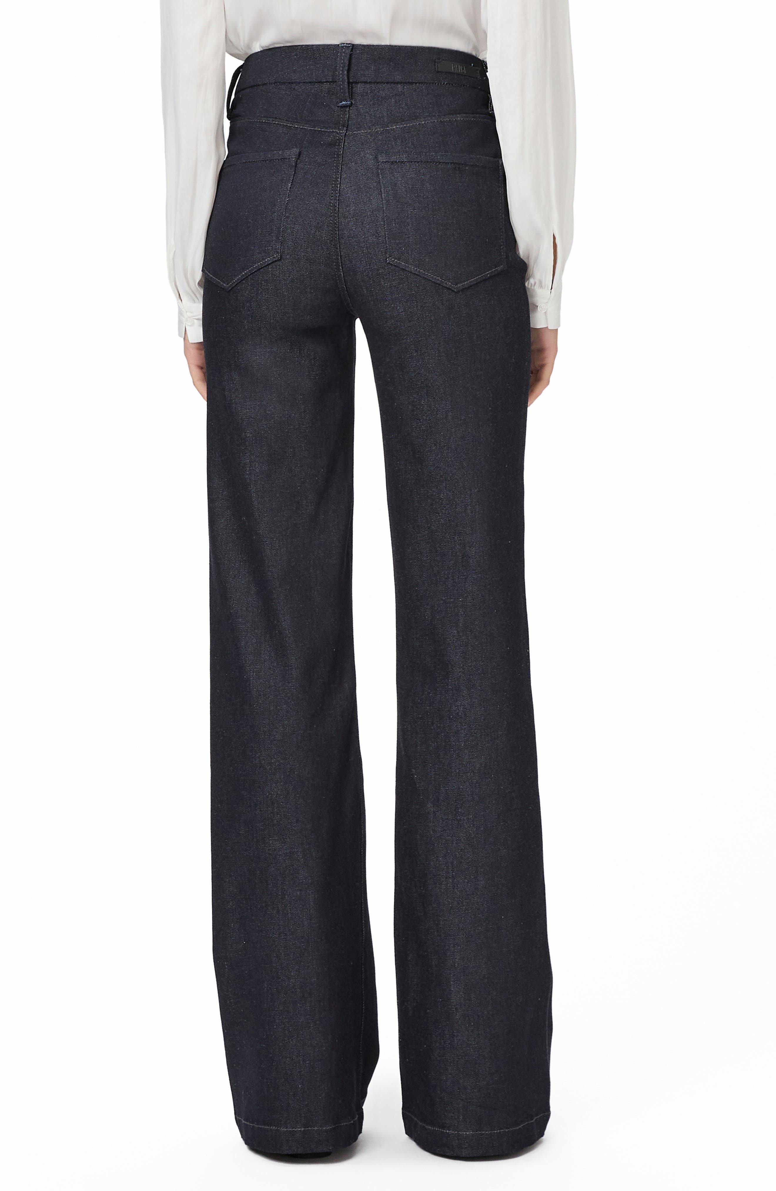 PAIGE Leenah Clasp High Waist Wide Leg Jeans | Nordstrom