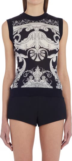 Versace Barocco Print Silk Knit Tank | Nordstrom