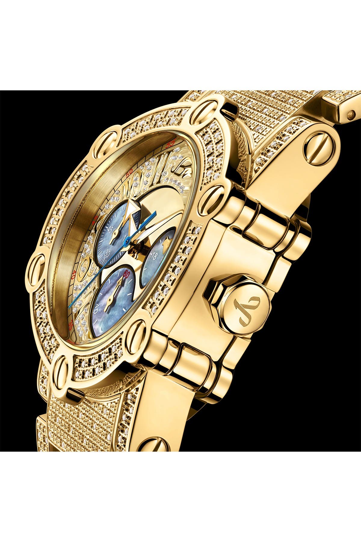 JBW Men's Phantom Metal Diamond Bracelet Watch, 42mm - 2.00 ctw ...