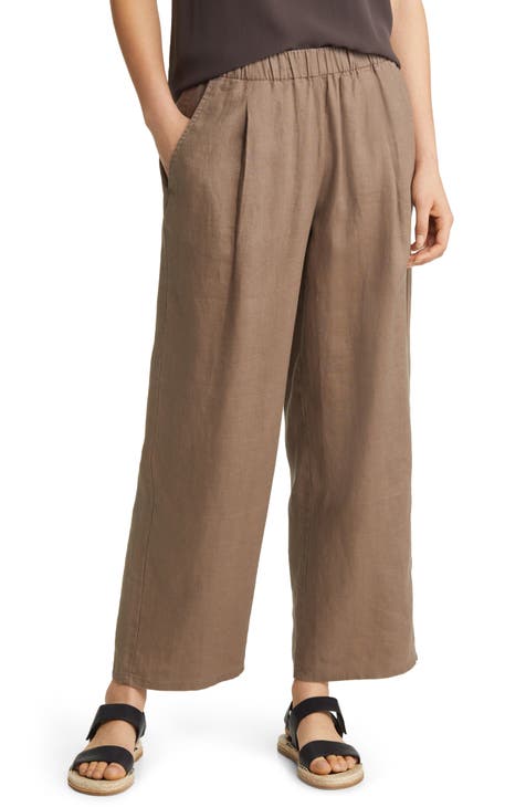 eileen fisher wide leg ankle pants | Nordstrom