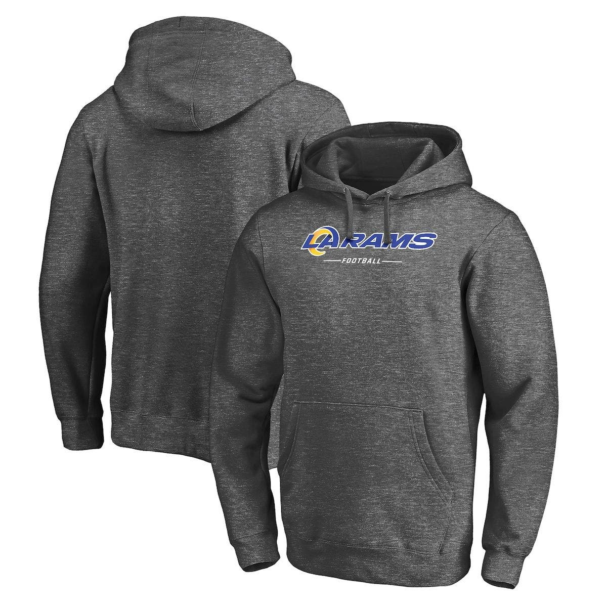 FANATICS Men's Fanatics Branded Heather Charcoal Los Angeles Rams Logo ...