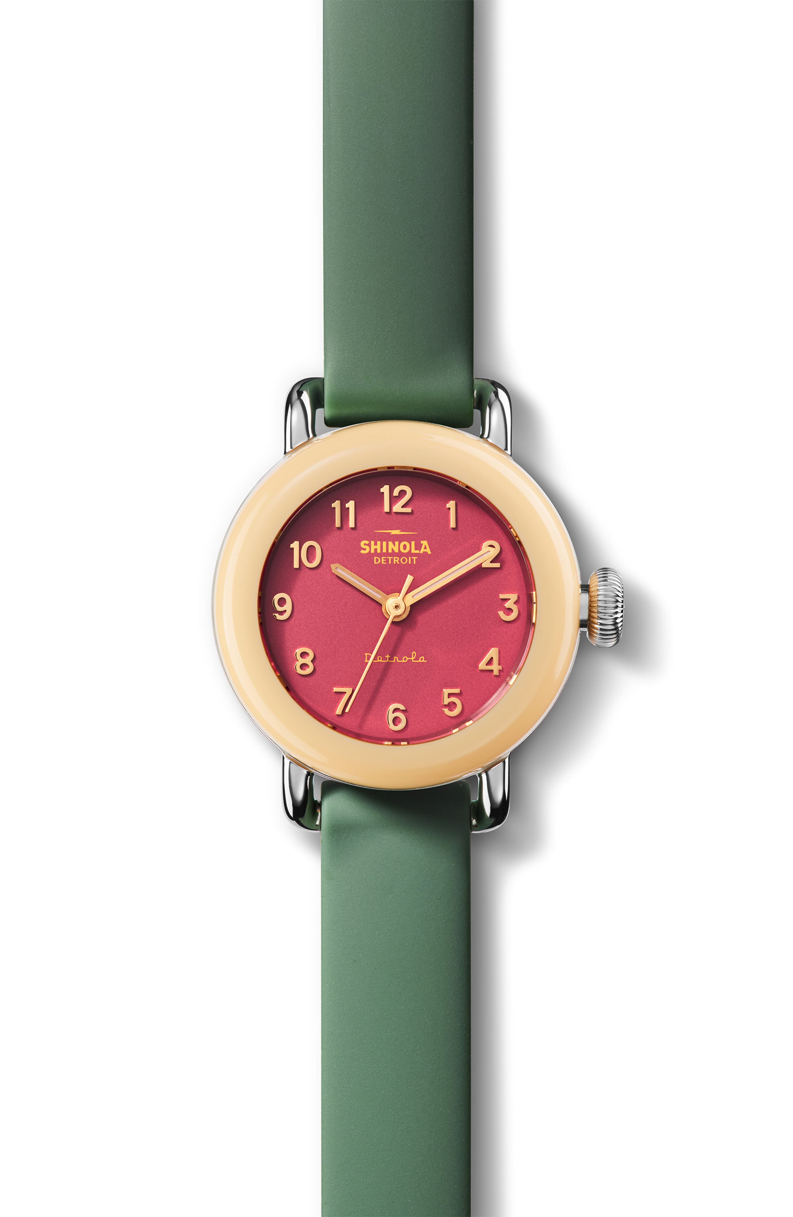 Shinola Pee Wee Silicone Strap Watch, 25mm | Nordstrom