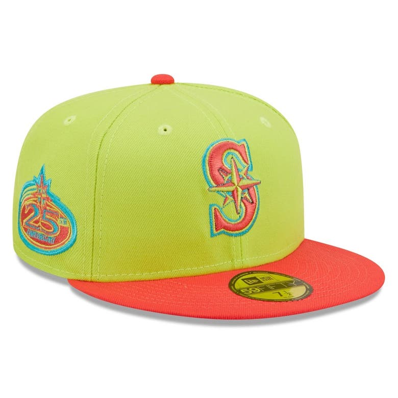 New Era Green/red Seattle Mariners 25th Anniversary Cyber Highlighter ...