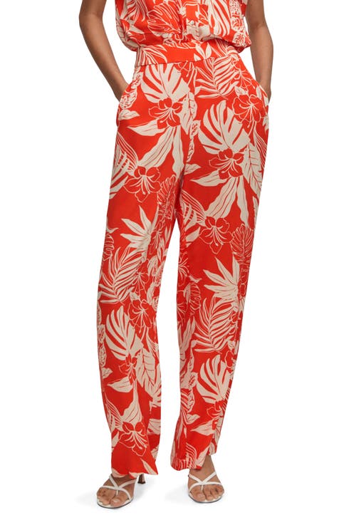 Women's Orange Wide-Leg Pants | Nordstrom