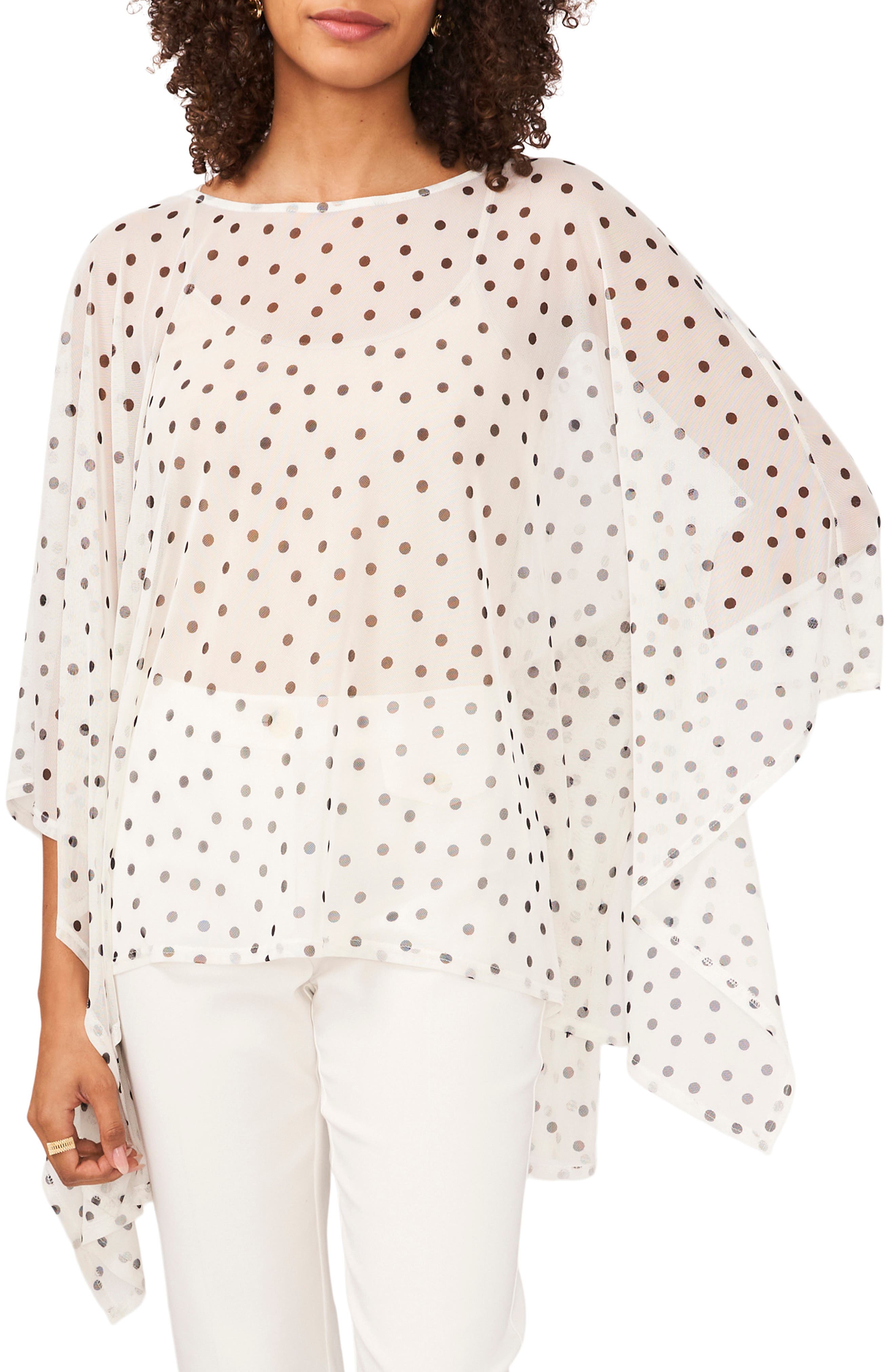Chaus Dotted Mesh Cape | Nordstrom