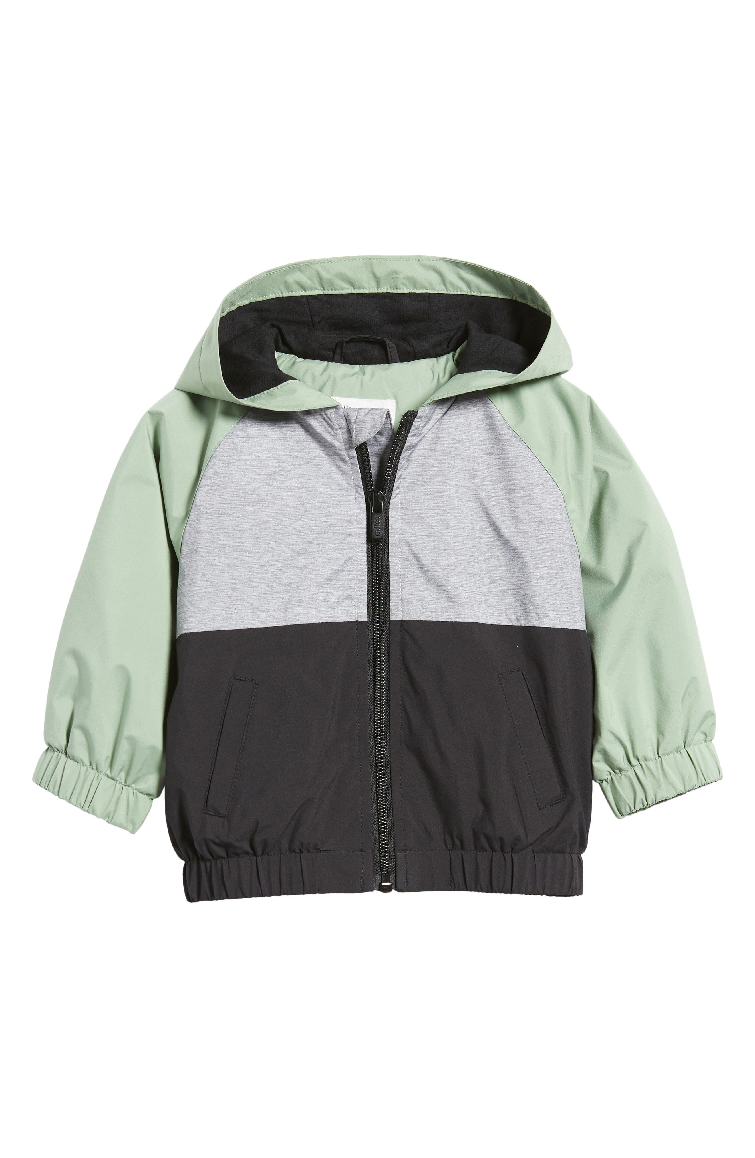 MILES THE LABEL Colorblock Hooded Recycled Polyester Windbreaker Jacket ...