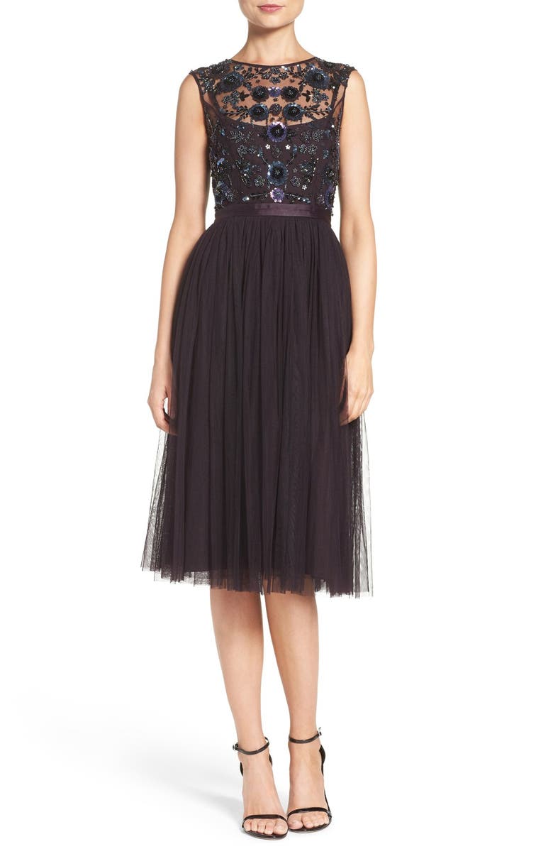 Needle And Thread Embellished Tulle Midi Dress Nordstrom