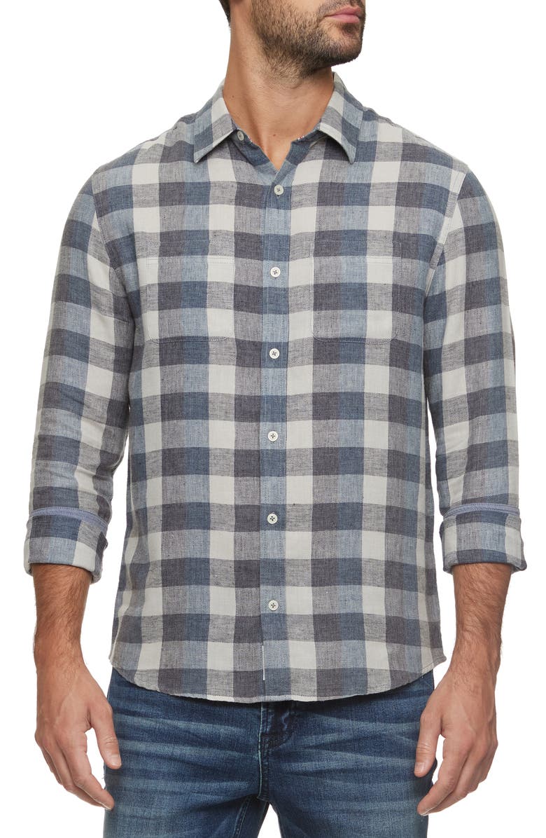 FLAG AND ANTHEM Spencerport Heathered Check Long Sleeve Shirt ...