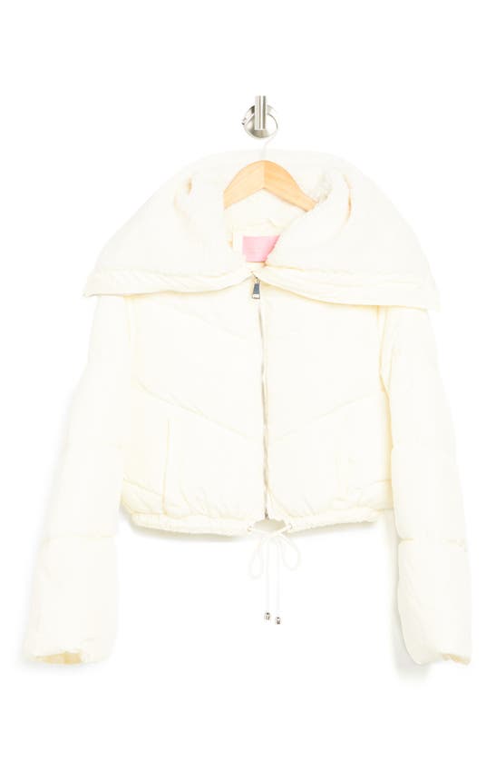 Azalea Wang Collared Puffer Jacket In White | ModeSens