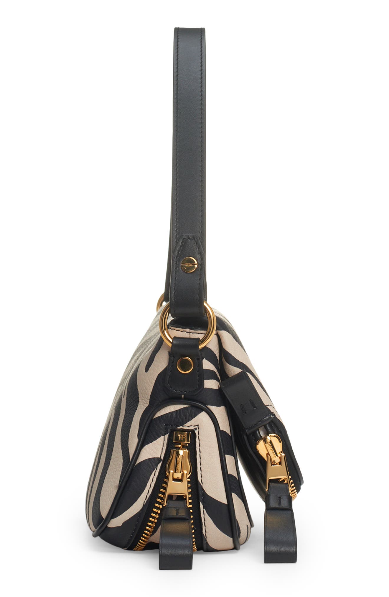 TOM FORD Zebra Stripe Calfskin Leather Shoulder Bag | Nordstrom