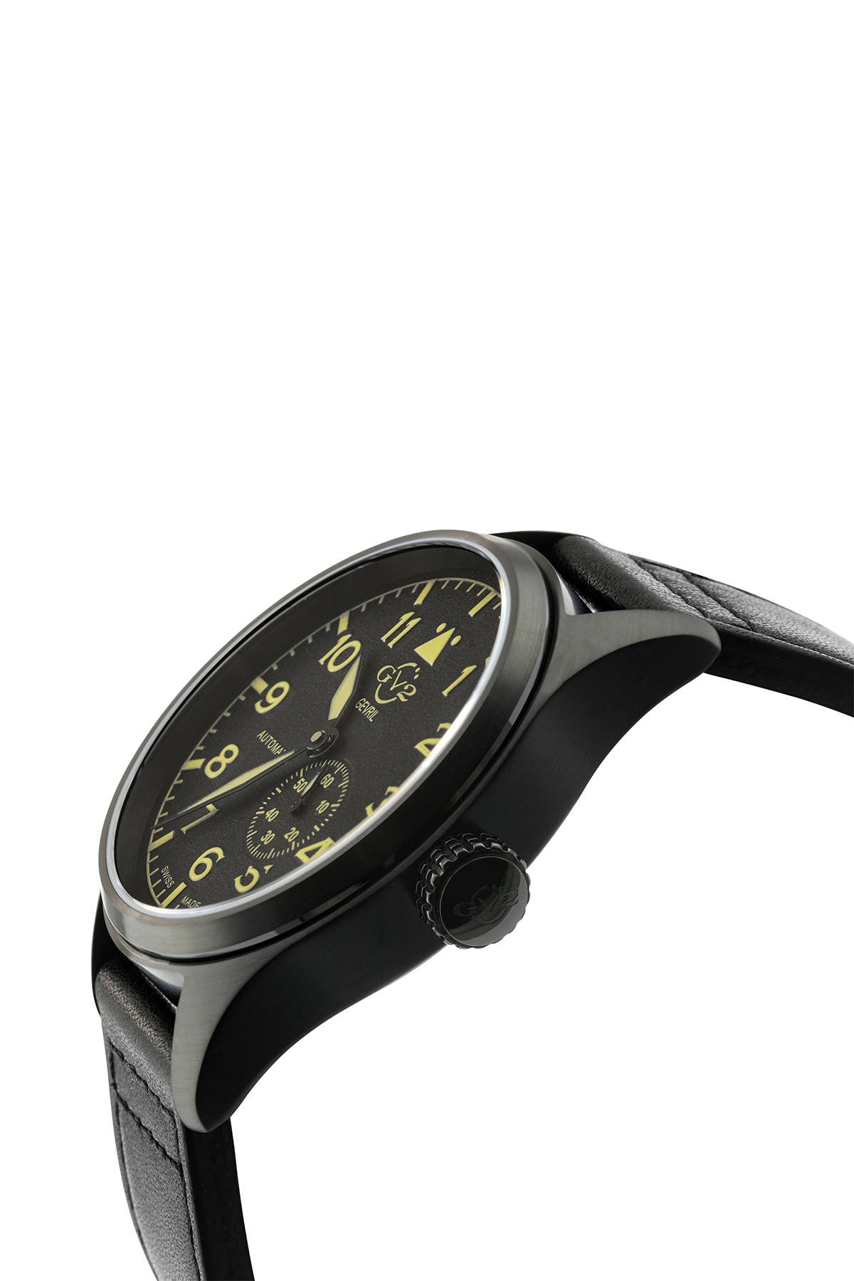Gevril | Men's Aeronautica Leather Strap Watch, 42mm | Nordstrom Rack