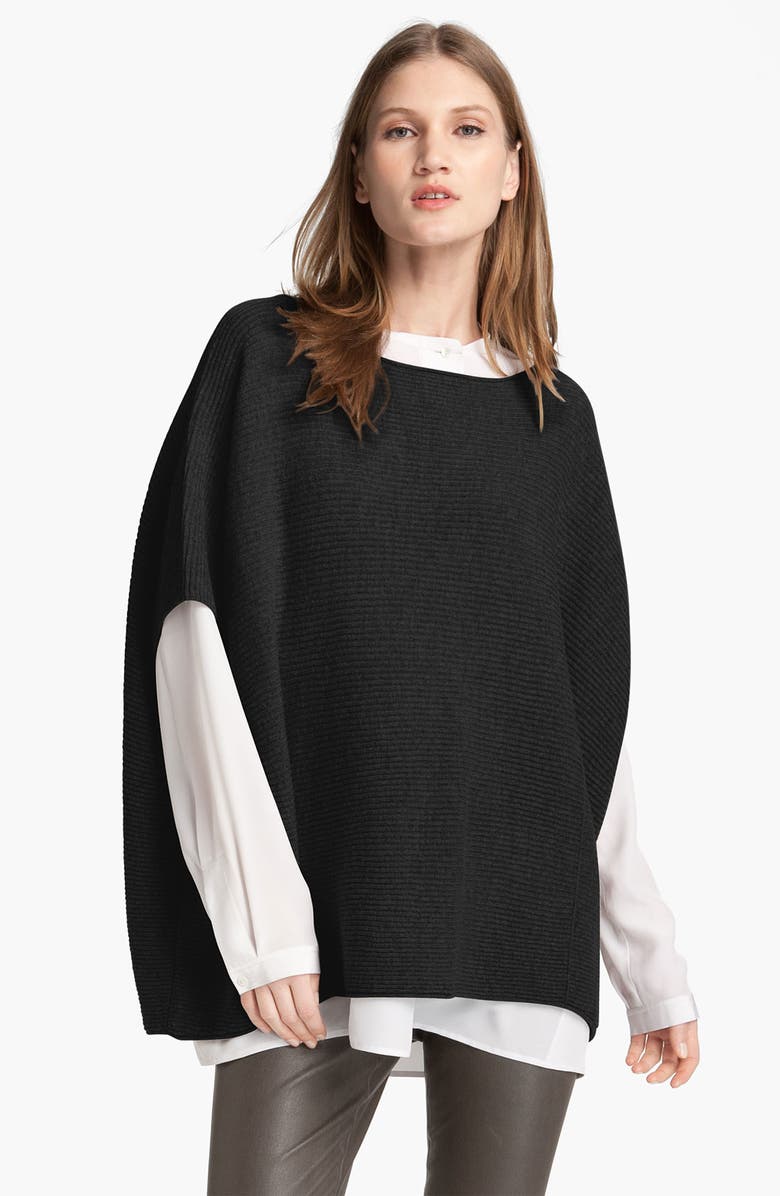 Vince Rib Knit Wool & Cashmere Poncho | Nordstrom Vince Rib Knit Wool & Cashmere Poncho | Nordstrom