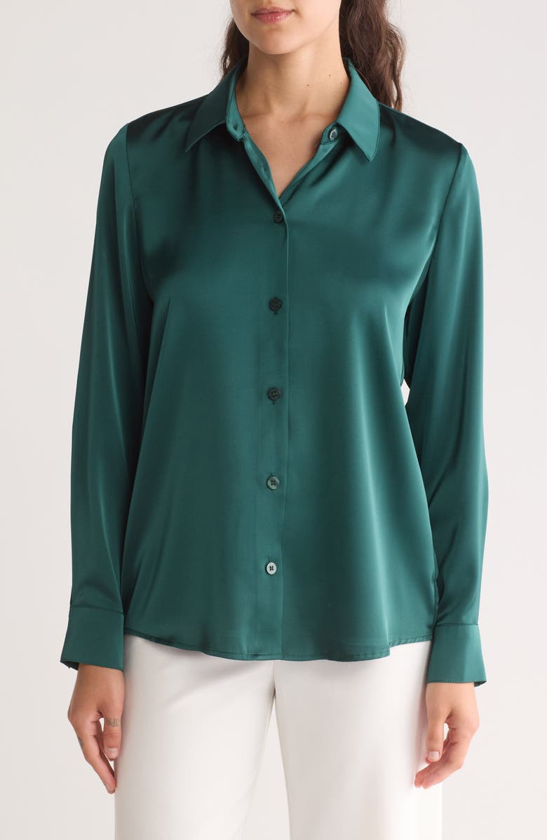 Vince Camuto Satin Long Sleeve Button-Up Shirt | Nordstromrack
