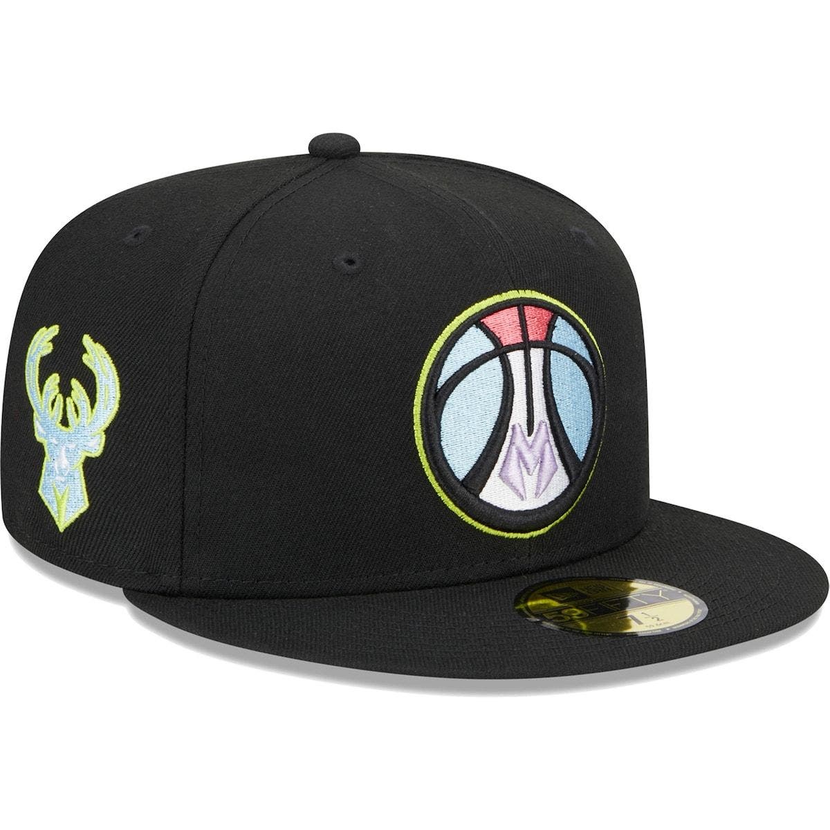 New Era Men's New Era Black Milwaukee Bucks Color Pack 59FIFTY Fitted ...