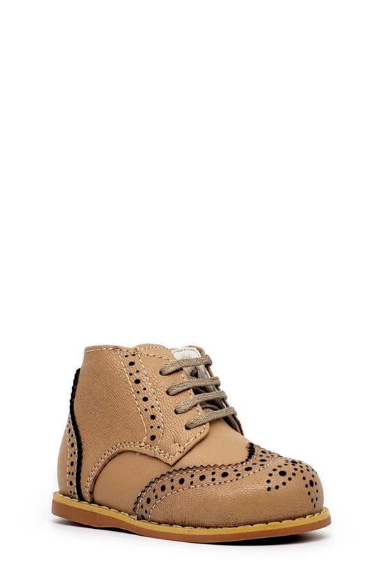 Tippy Tots Shoes Kids' Classic Brogue Boot In Camel | ModeSens