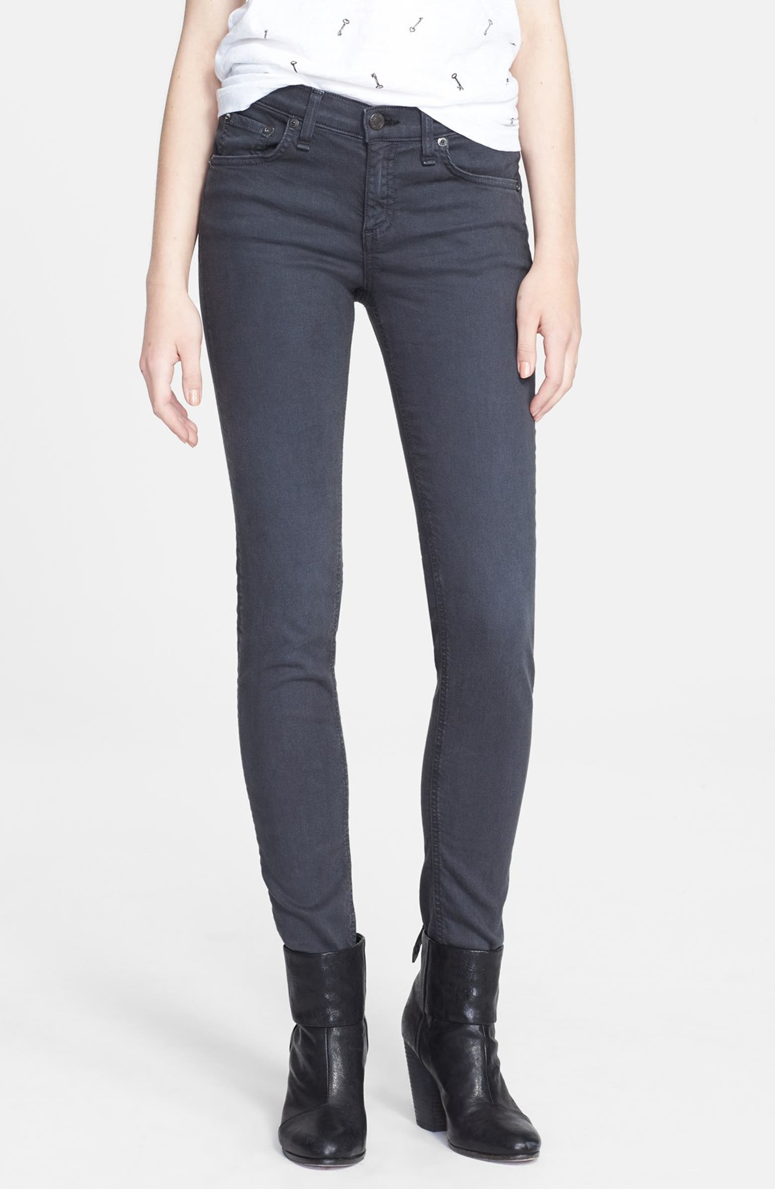 rag & bone/JEAN 'The Skinny' Stretch Skinny Jeans (Distressed Wine ... rag & bone/JEAN 'The Skinny' Stretch Skinny Jeans (Distressed Wine ...