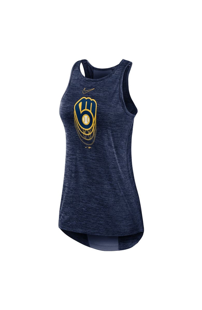 Nike Women's Nike Navy Milwaukee Brewers Logo Fade High Neck ...