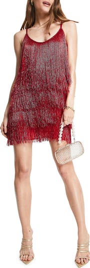 ASOS DESIGN Fringe Minidress | Nordstrom