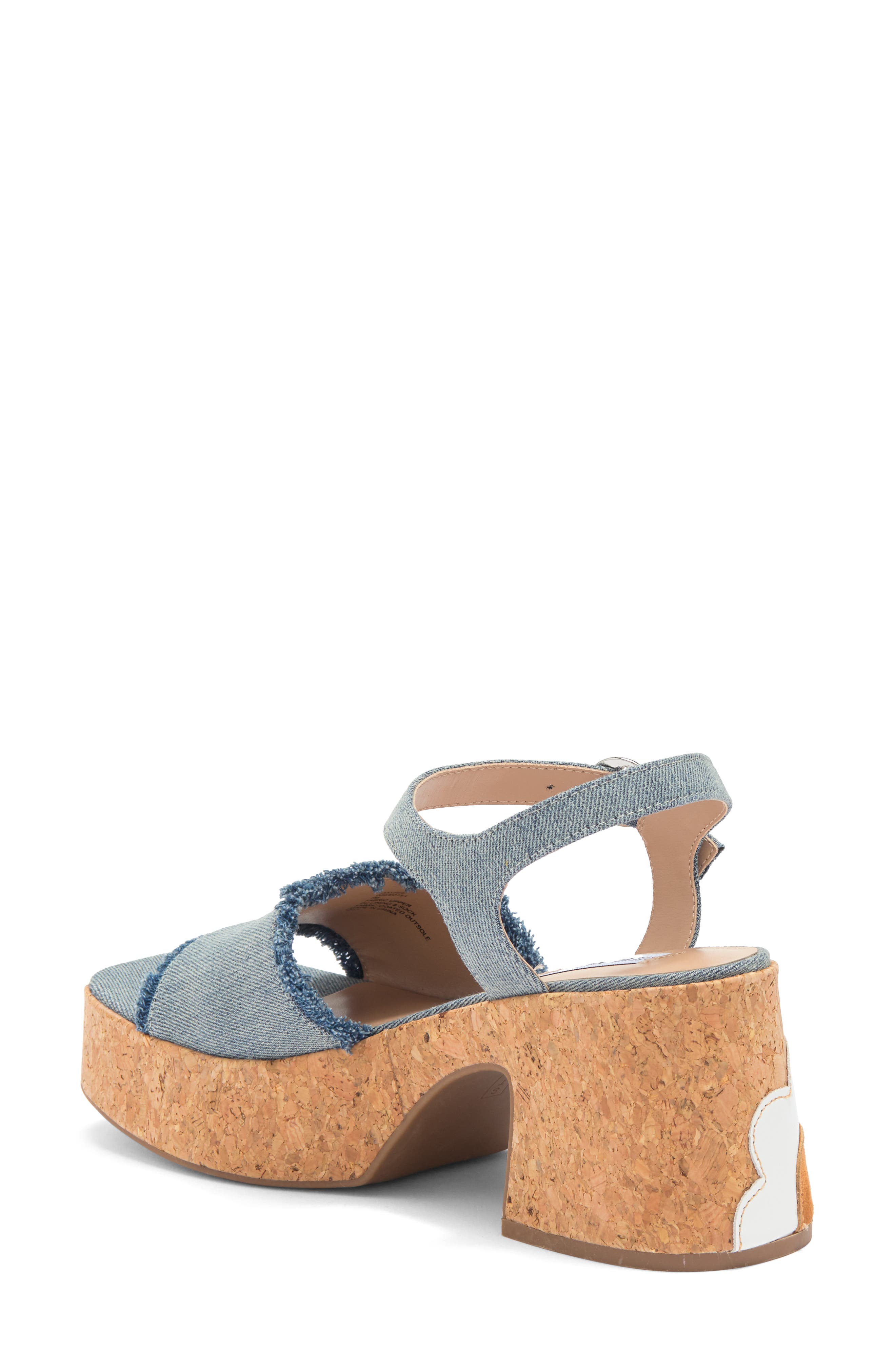 Steve Madden Daysee Frayed Denim Platform Sandal (Women) | Nordstromrack