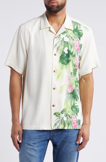 Tommy Bahama Paradise Vines Short Sleeve Silk Button-Up Shirt | Nordstrom