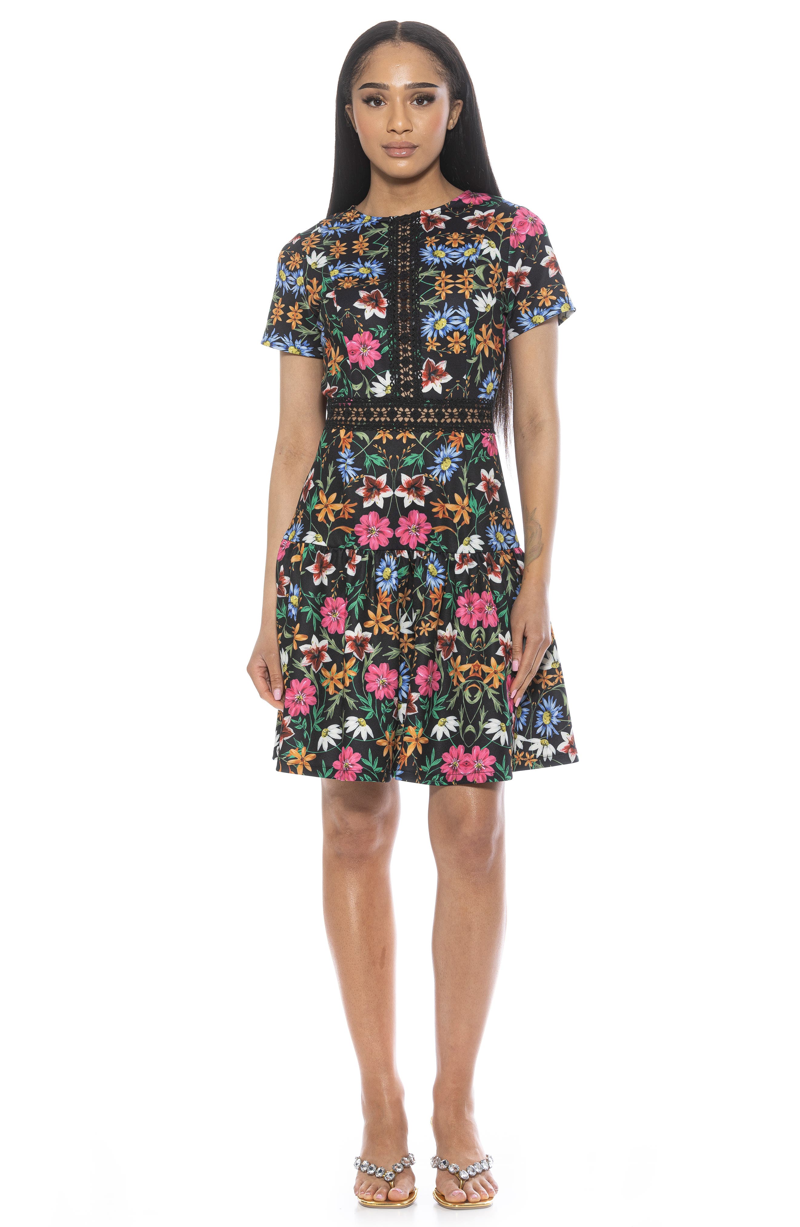 Alexia Admor Alexa Lace Trim Fit & Flare Dress | Nordstromrack