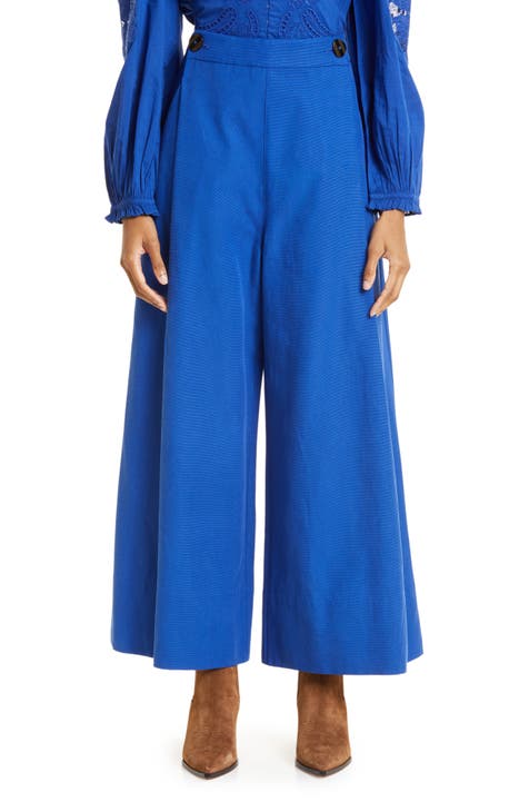 Women's Blue Wide-Leg Pants | Nordstrom